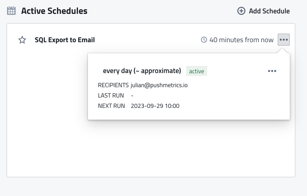 Scheduling Notebooks | PushMetrics