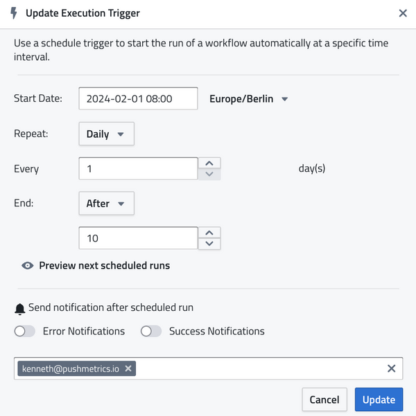 How to Send Kpi Cards to Email and Slack | PushMetrics